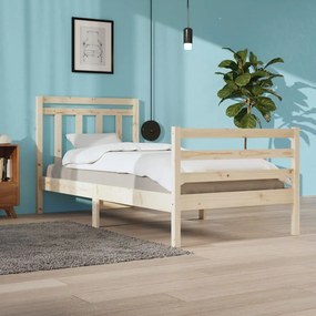 vidaXL Rám postele masivní dřevo 100 x 200 cm [3105306] Barva: Bílá