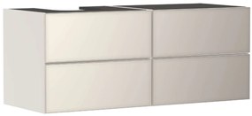 Hansgrohe Xevolos E - Umyvadlová skříňka 137x56x55 cm, 4 zásuvky, matná béžová/metalická béžová 54237790