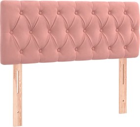 Box spring postel s matrací růžová 90x200 cm samet 3141466