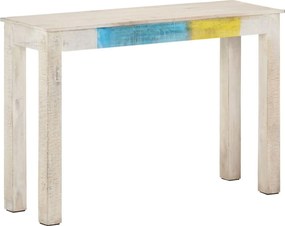 vidaXL Konzolový stolek bílý 115 x 35 x 77 cm hrubé mangovníkové dřevo [323556]