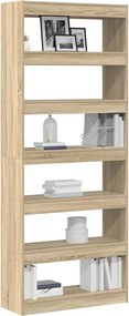 Knihovna 6 úrovní 80 x 30 x 198 cm Kompozitní dřevo Sonoma dub 3333918