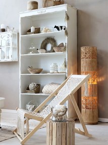 Přírodní stojací lampa s lýkovým stínidlem Raffia - Ø 28*127 cm/ E27