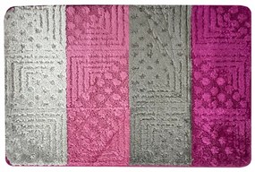 Ervi koupelnová předložka šedá/fuchsia SLV Comfort, 1 set