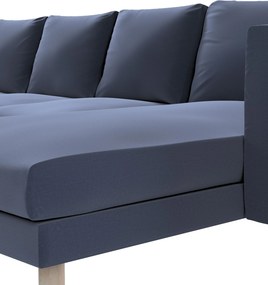 Potah na pohovku IKEA Norsborg 4-místná se šezlongem barva tmavě modrá látka sametová