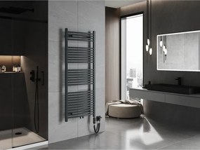 Mexen Ares, elektrické topné těleso 1500x600 mm + topná tyč 900 W, antracitová, W102-1500-600-2900-66