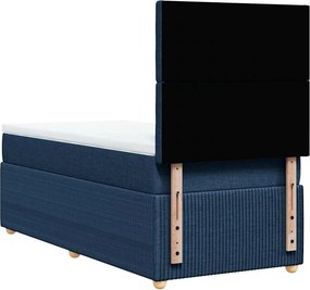 Box spring postel s matrací modrá 90x200 cm textil 3291959