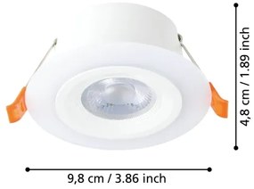 Eglo 900913 - SADA 3x LED Podhledové svítidlo CALONGE 3xLED/4,8W/230V bílá