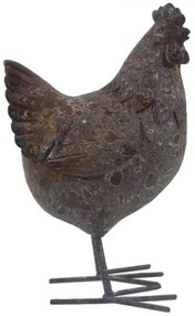 Dekorace hnědé slepičky – 13x9x20 cm
