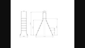 Planet Pool 08218 Bezpečnostní nerezové bazénové schůdky 150 cm