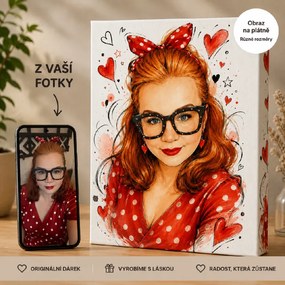 Foto obraz z vlastní fotky na plátno – Veselý ilustrovaný styl Rozměry obrazu: 30 x 40 cm