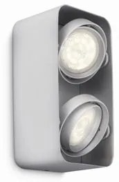 LED Stropní bodové svítidlo Philips Afzelia 53202/48/16 šedé 2700K