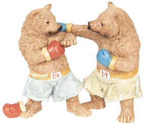 Dekorativní soška boxujících medvědů - 13*5*11 cm