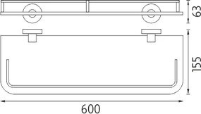 Nimco Police s ohrádkou, 60 cm UNIX - UN 13091AX-60-26