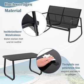 Costway 4-dílný. Gartenmöbel Set mit Sanfter Schaukelbewegung Sitzgruppe für 4
