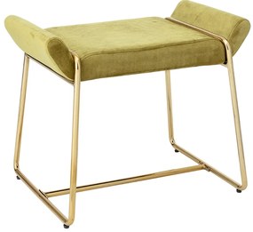 OnaDnes -20% Zeleno žlutá sametová stolička Bloomingville Megan 60 x 36 cm