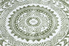 Dywany Łuszczów, Kusový koberec Napkin green kruh, 140x140 (průměr) kruh, zelená, chodba / předsíň