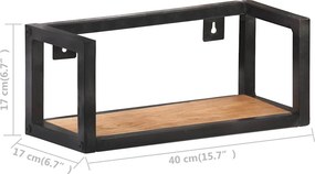 Nástěnné police 2 ks 40 cm masivní akáciové dřevo 320669