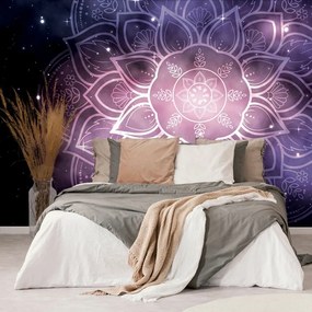 Samolepící tapeta Mandala s pozadím galaxie - 450x300 cm