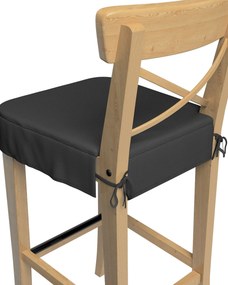 Sedák na židli IKEA Ingolf - barová barva černá látka pletený vzor