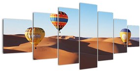 Obraz - létající balóny v poušti (210x100 cm)