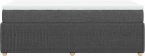 Box spring postel s matrací tmavě šedá 90x200 cm textil 3285540