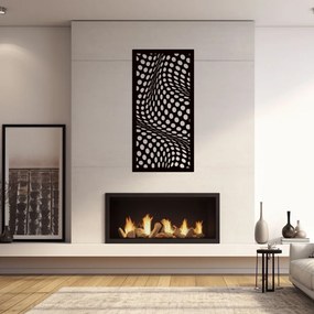 dřevo života Dřevěný dekorační panel WAVES Zvolte rozměr (cm): 30x60, Zvolte barvu dekoru: Černá