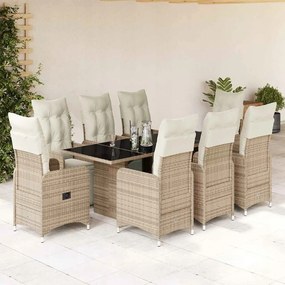 5Dílný Zahradní Bistro Set S Poduškami Hnědý Polyratan 8 190 x 80 x 75 cm