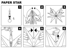 Svítící hvězda Solvalla White, 100 cm