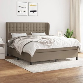 Box spring postel s matrací taupe 160x200 cm textil 3128297