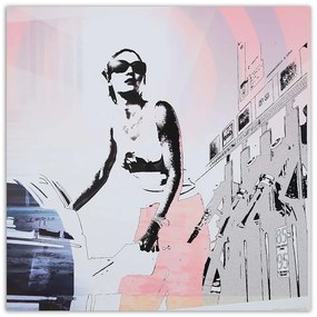 Obraz na plátně Žena Móda Glamour Paris - 30x30 cm
