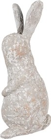 Béžová antik dekorace socha králík - 15*12*31 cm