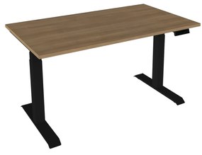 NOBL Dynamic + Elektr. nastavitelný polohovací stůl 140x80 s pamětí Dynamic + Dekor stolové desky: višeň, Barva podnože: černá