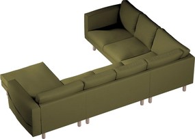 Potah na pohovku IKEA Norsborg rohová, 5-místná se šezlongem barva zelená látka pletený vzor