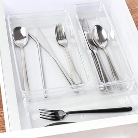 VILDE Sada 4 krabiček, organizér, vložka do zásuvky, transparent FLEXI