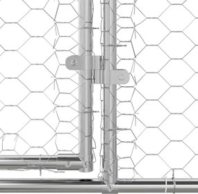 Psí kennel 4 ks Stříbrná 8 x 2 x 2 m Pozinkovaná ocel 3368340