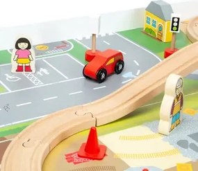 Bigjigs Rail Dřevěná vláčkodráha a stůl / od 3 let