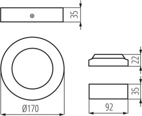 LED svítidlo Kanlux CARSA V2LED 12W-NW-W neutrální bílá 4000K 28948