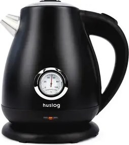 Huslog Rychlovarná konvice s teploměrem černá / 2200W / 1.7 L / otočná