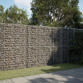 Gabionový koš s víkem 300 x 100 x 200 cm pozinkované železo 3295229