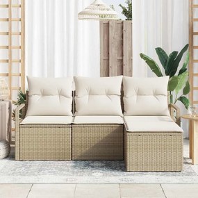 Set pohovek 4 ks Béžová polyratan 3346331