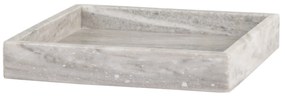 Chic Antique Dekorativní podnos Morlaix Marble Latte 25 cm, šedá barva, mramor