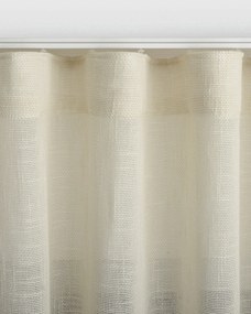 Závěs na řasící pásce wave barva krémová látka poloprůhledná, pletený vzor