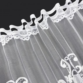 Vitrážová žakárová záclona 7457, výška 40 cm, metráž
