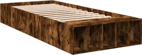 Rám postele kouřový dub 100 x 200 cm kompozitní dřevo 3280605