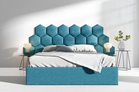 Eka Čalouněná postel Lucy 3 - 140x200 cm Barva látky Trinity: (2331) Tmavá modrá, Úložný prostor: Bez úložného prostoru