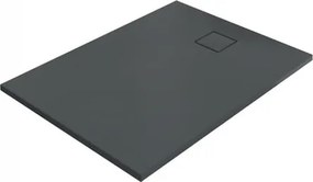 Hüppe EasyFlat sprchová vanička obdélníková 140x100 cm litý mramor antracitová matná EF0217.128