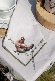 Béžová chňapka - rukavice se slepičkami Barnyard Chicken - 18*30 cm