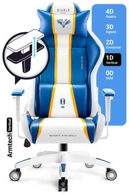 Herní židle Diablo X-One 2.0 King Size: Aqua Blue / Modrá Diablochairs