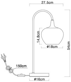 Globo 15548TG - Stolní lampa MAXY 1xE27/40W/230V měděná