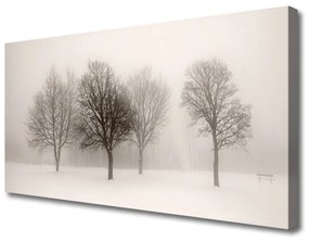 Obraz na plátně Sníh Stromy Krajina 120x60 cm